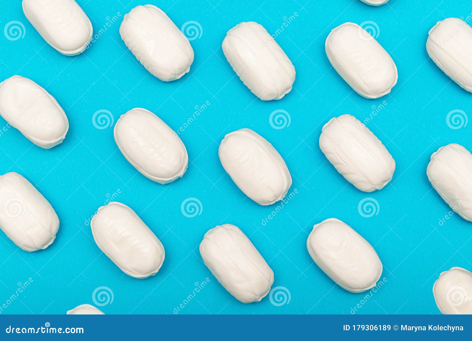 White Chewing Gum, Mint Candies Isolated On Transparent Background ...
