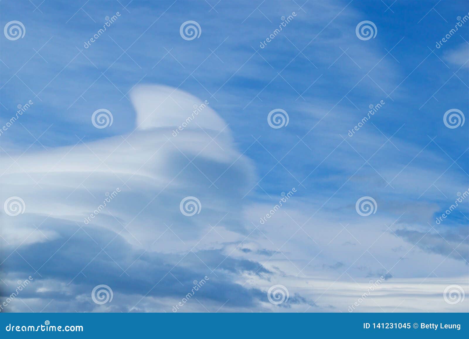 Pattern of White Cloud Formation in the Blue Sky Stock Image - Image of ...