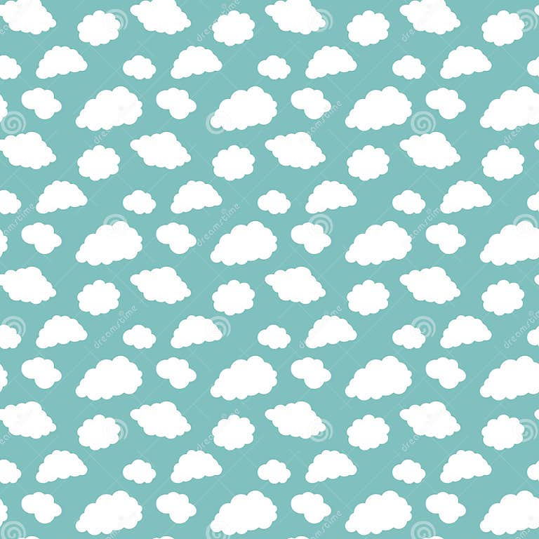 Pattern of white clouds stock vector. Illustration of beauty - 54903118