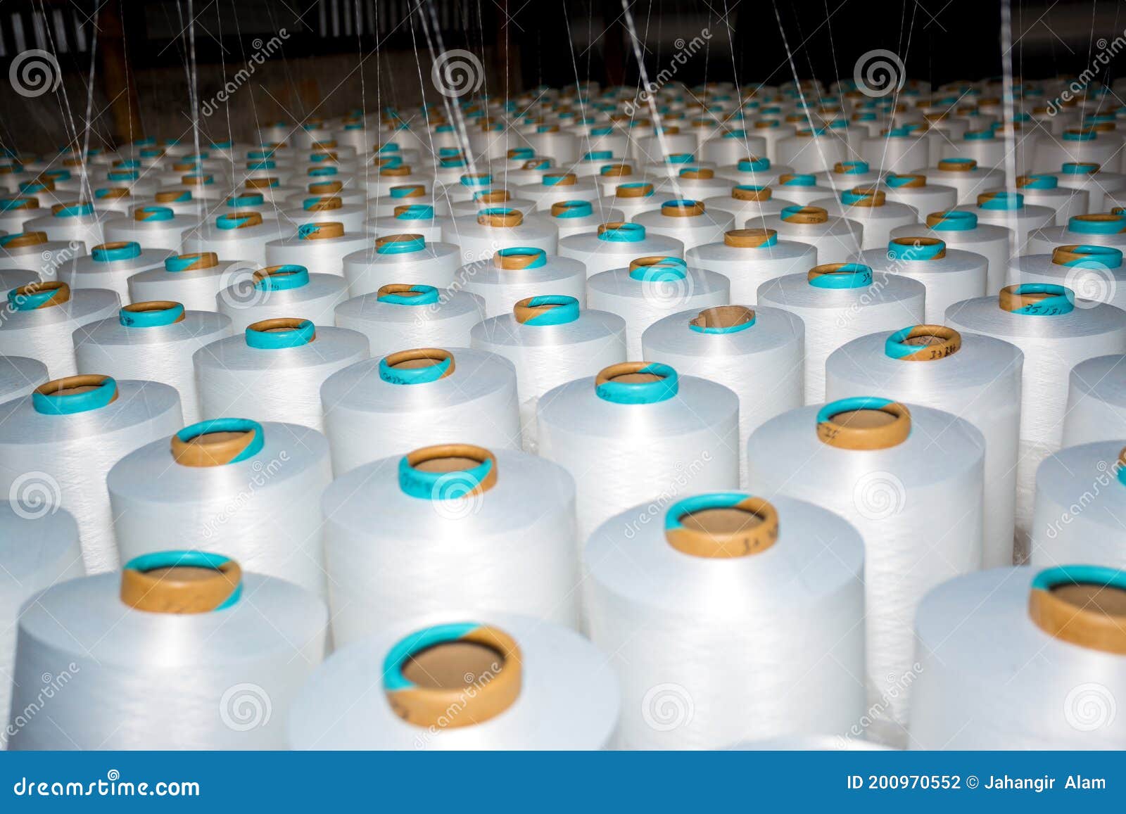 A Pattern of White Cotton Spools with Threads. an Old System Manual ...