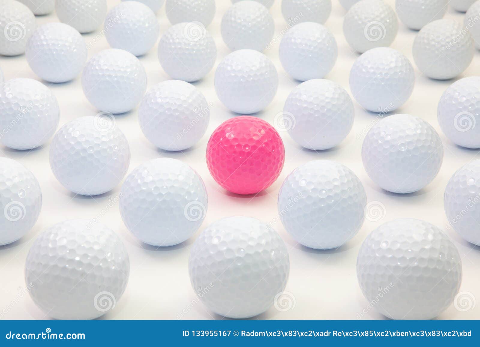 Pattern with White and Pink Golf Balls Stock Image - Image of circle ...