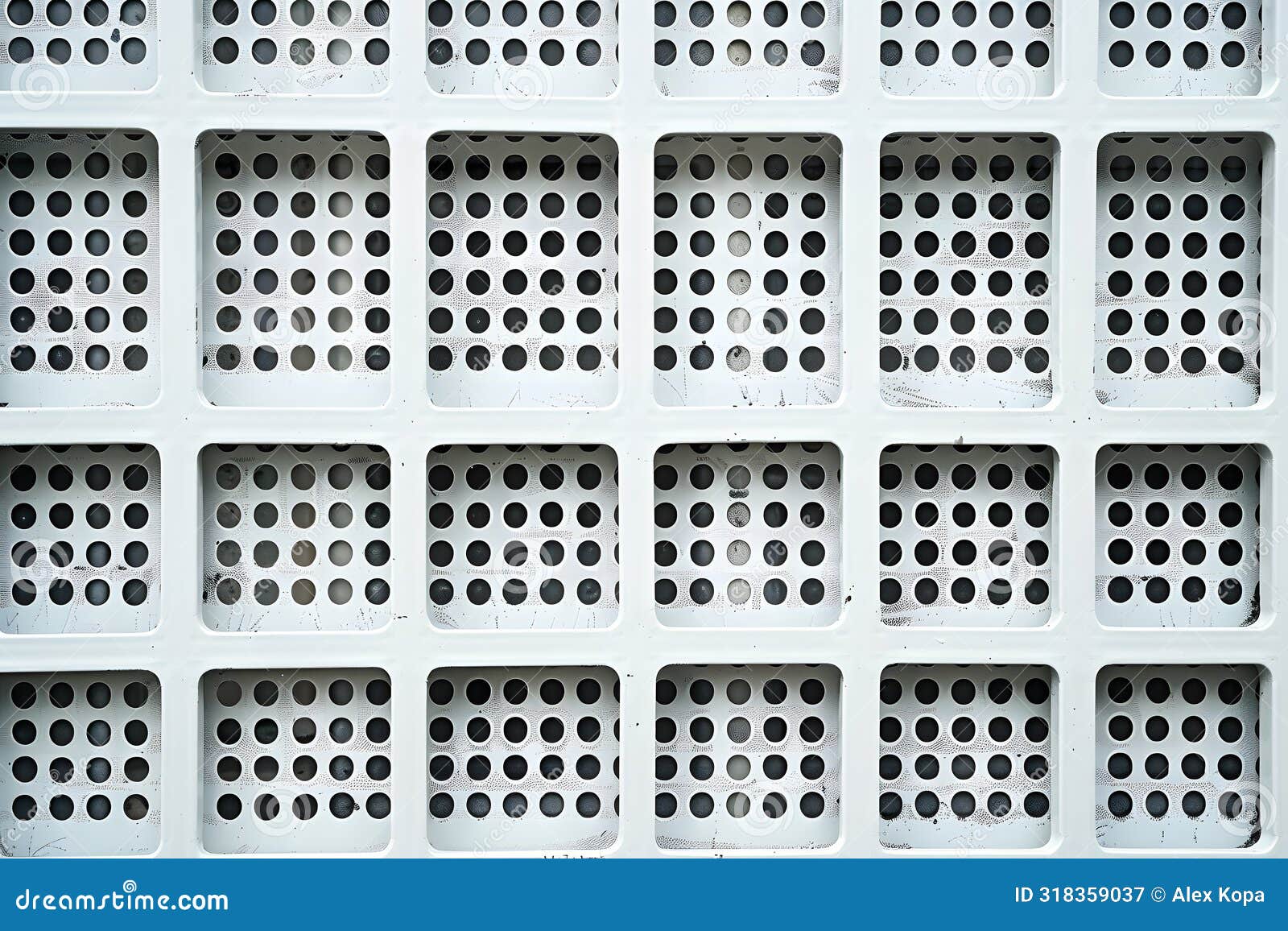 Pattern of White Plastic Crates Stacked on Wall Stock Illustration ...