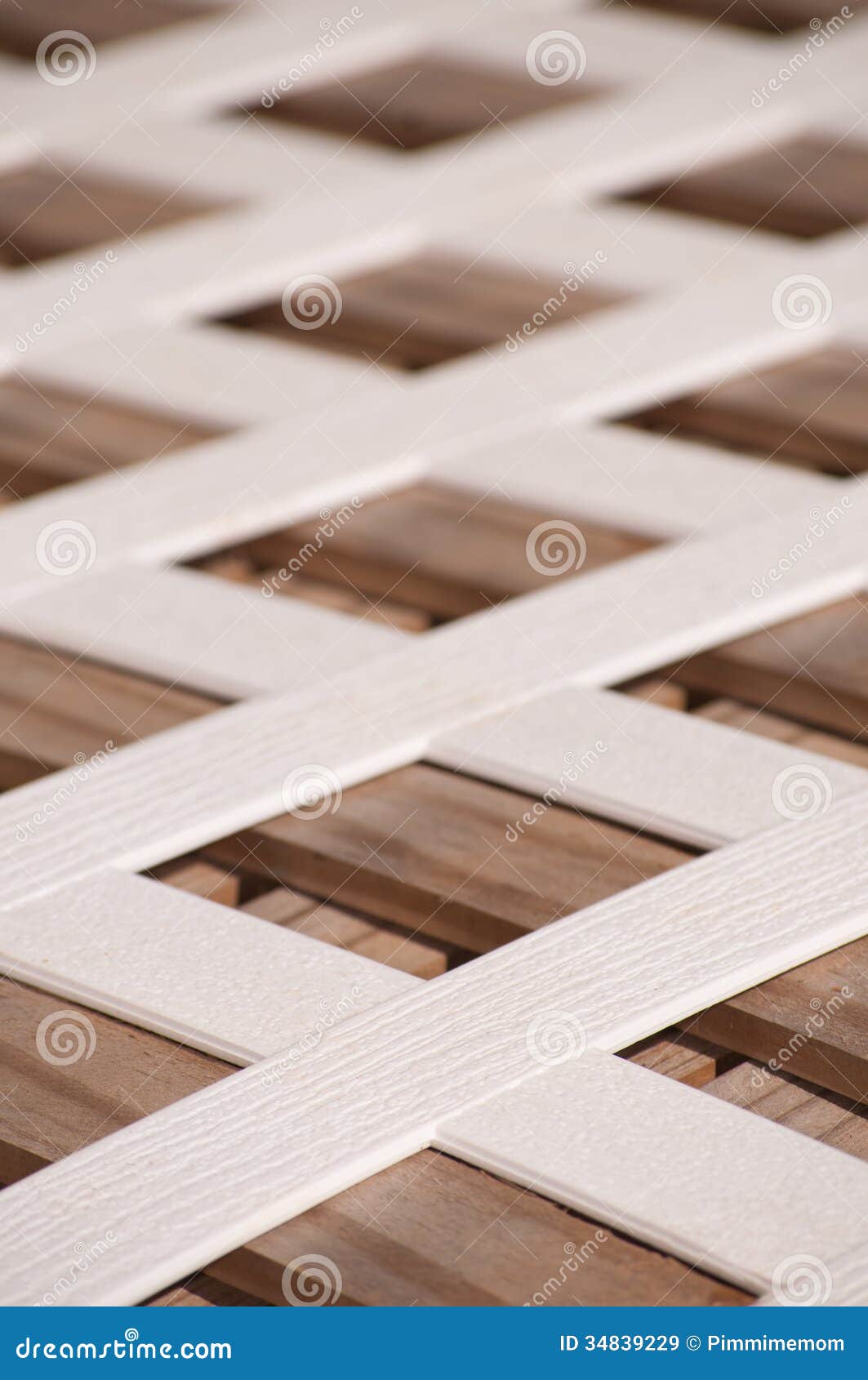 Pattern of a White Plastic Lattice Stock Image - Image of light, garden ...
