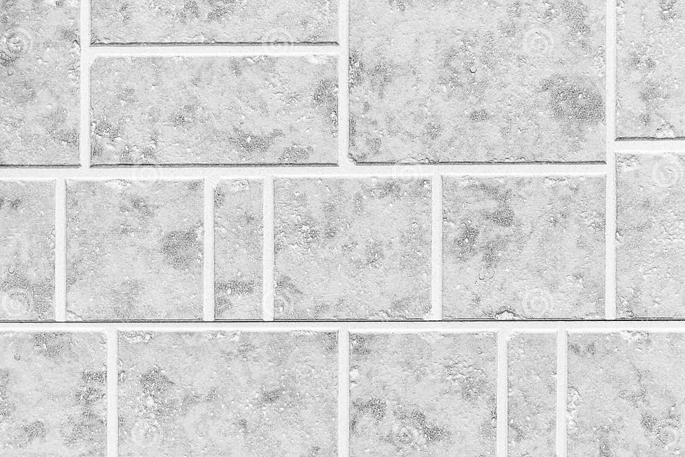Pattern of White Stone Cladding Wall Tile Texture and Seamless ...