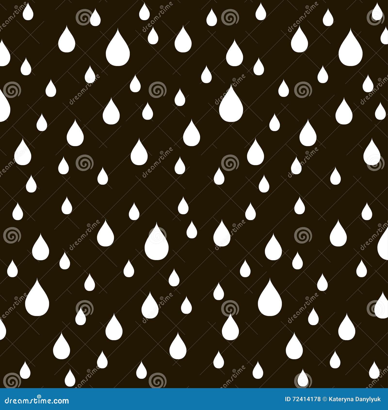 Pattern of White Water Drops on Black, Vector Stock Vector ...