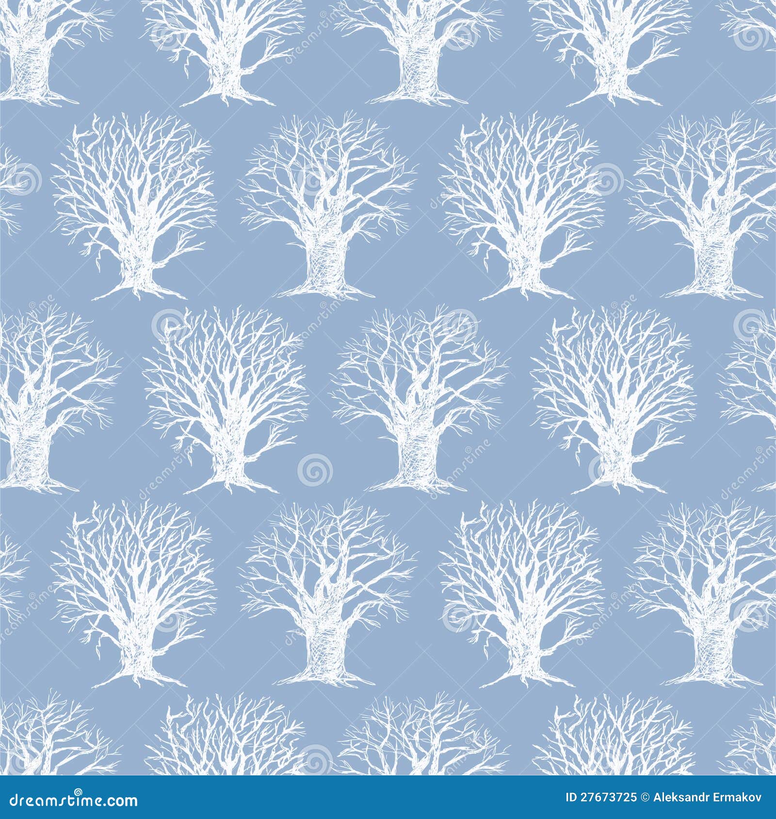 Pattern with a Winter Trees Stock Vector - Illustration of season ...