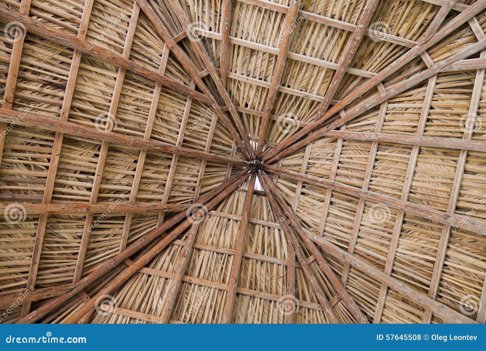Pattern of Wooden Boards and Straw on the Ceiling. Cuba, Varader Stock ...