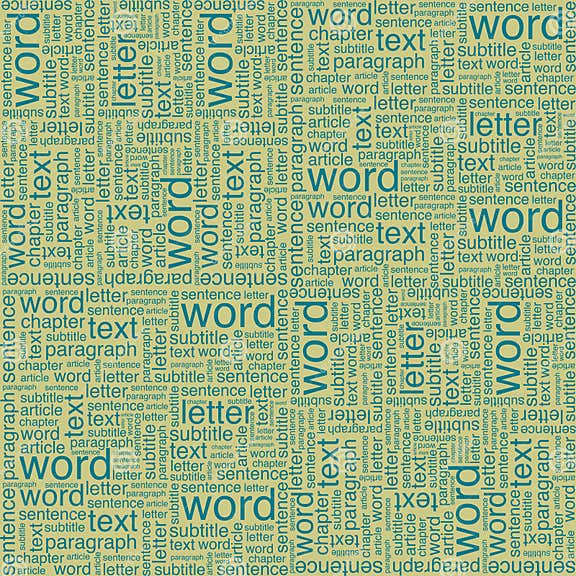 A Pattern of Words. Words of Different Sizes Stock Vector ...