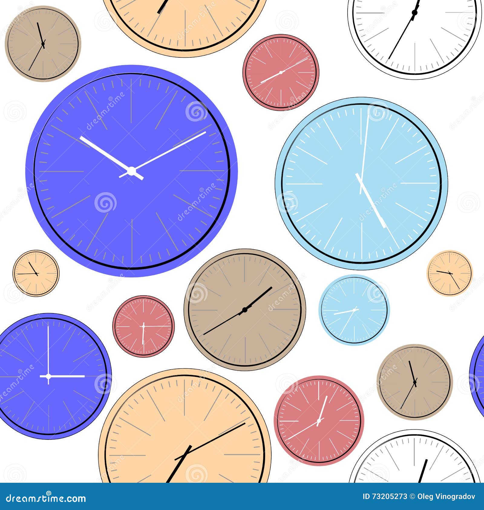 Pattern for wrapping clock stock vector. Illustration of timer - 73205273
