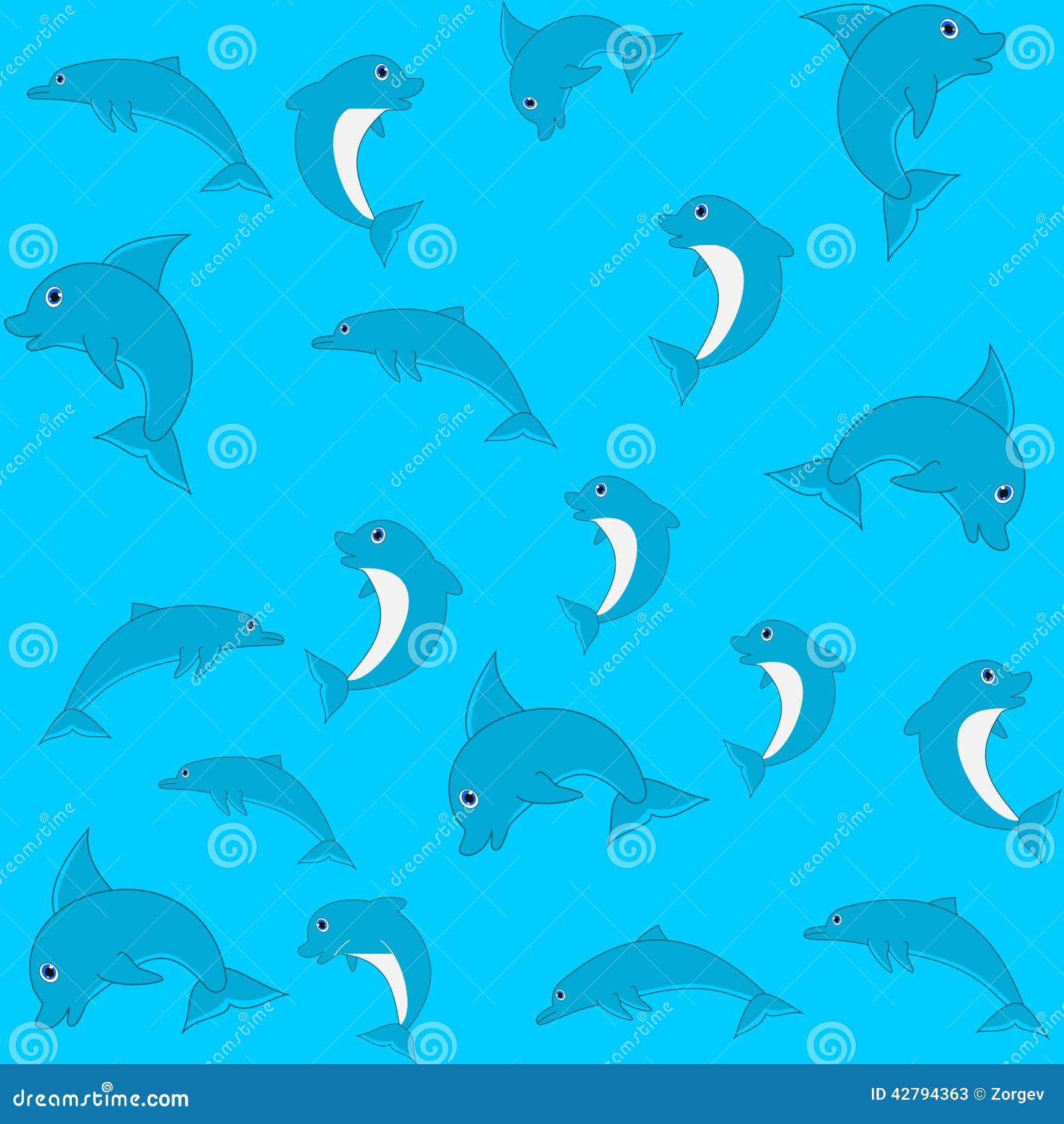 Pattern for Wrapping Paper and Filled with Dolphin Stock Illustration ...