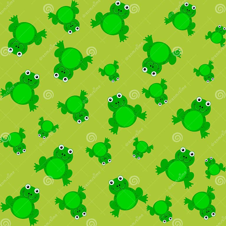Pattern for Wrapping Paper and Filled with Frog Stock Illustration ...