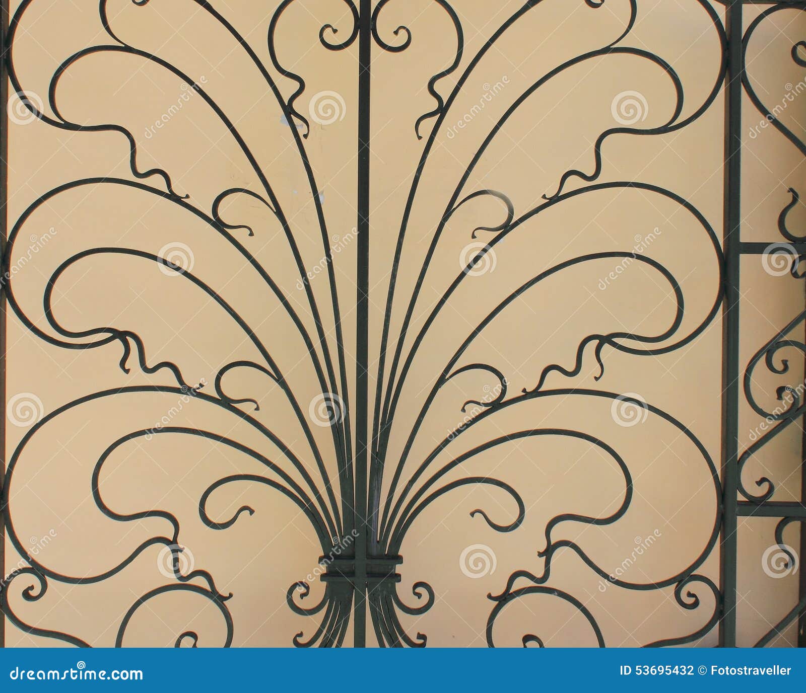 Pattern of wrought iron stock photo. Image of ironwork - 53695432
