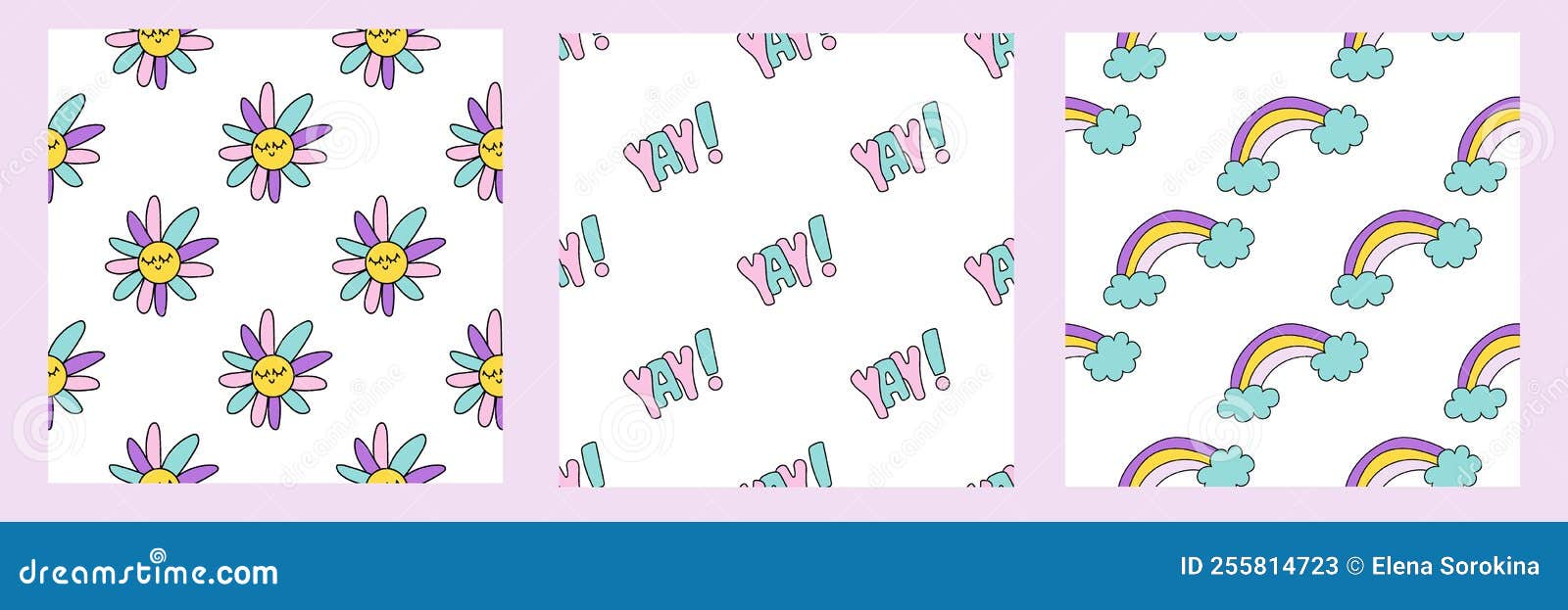 Pattern Y2k Groovy Template Stock Vector - Illustration of icon, patch ...