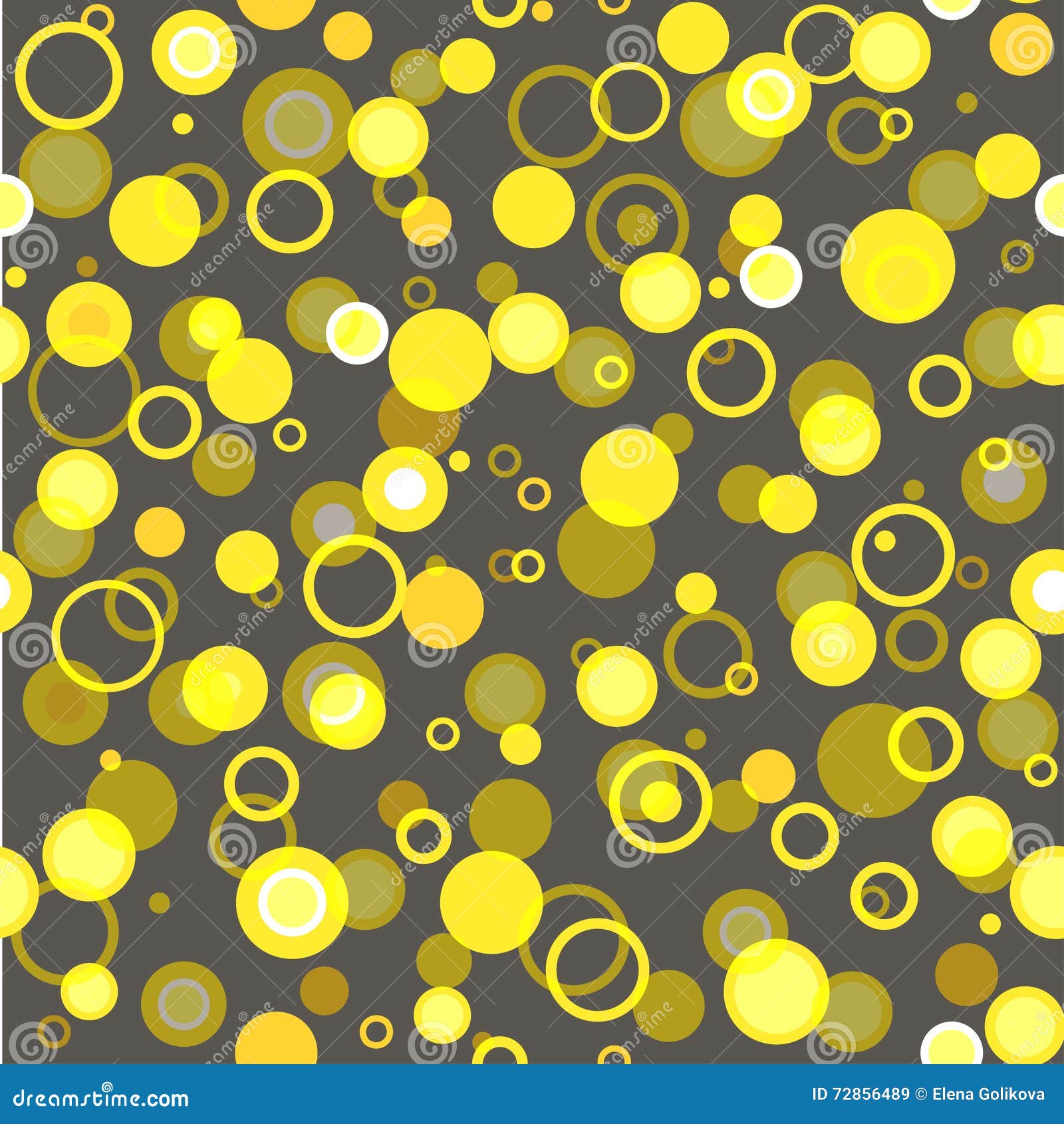 Pattern with Yellow Circles Stock Vector - Illustration of light ...