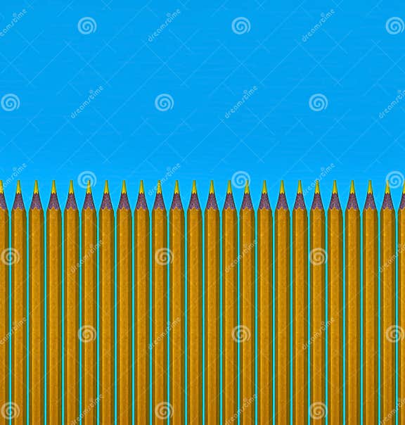 Pattern of yellow pencils. stock image. Image of blue - 207370095