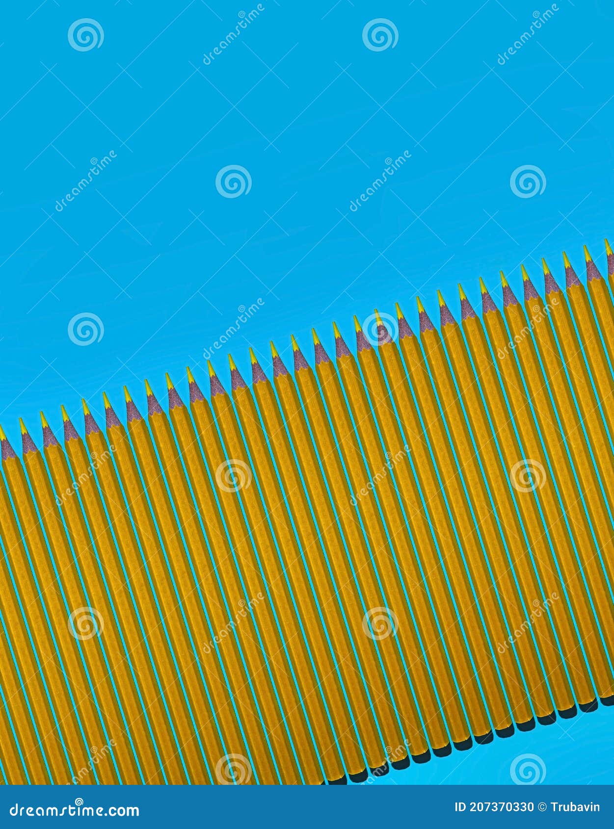 Pattern of yellow pencils. stock photo. Image of yellow - 207370330