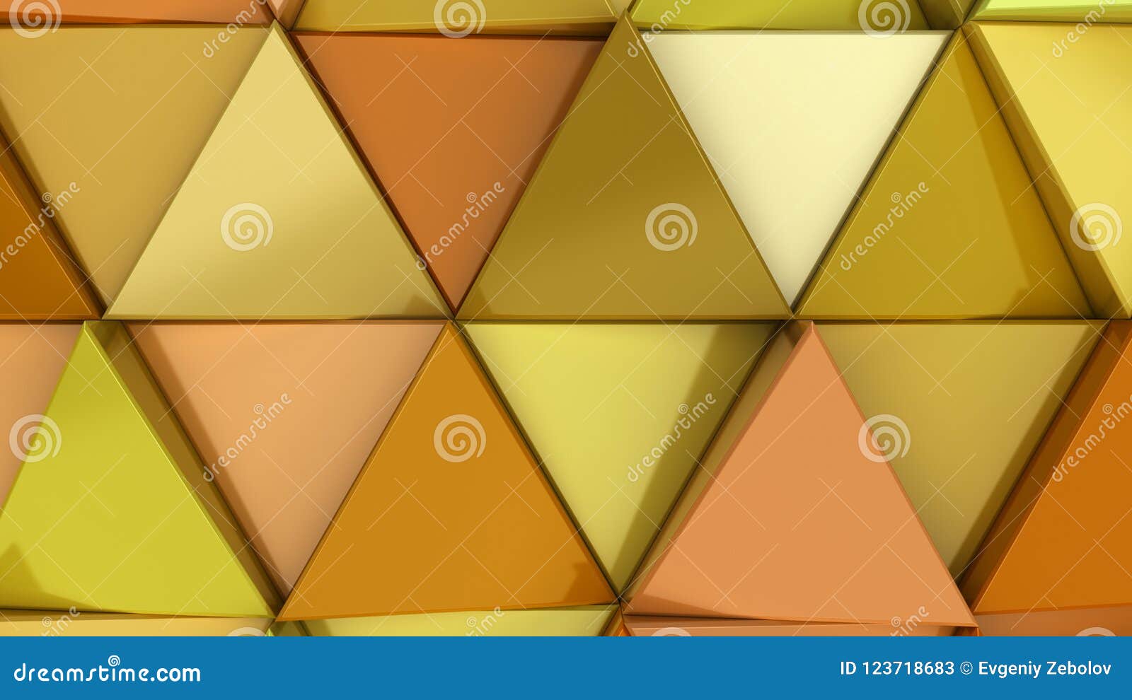 Pattern of Yellow Triangle Prisms Stock Illustration - Illustration of ...