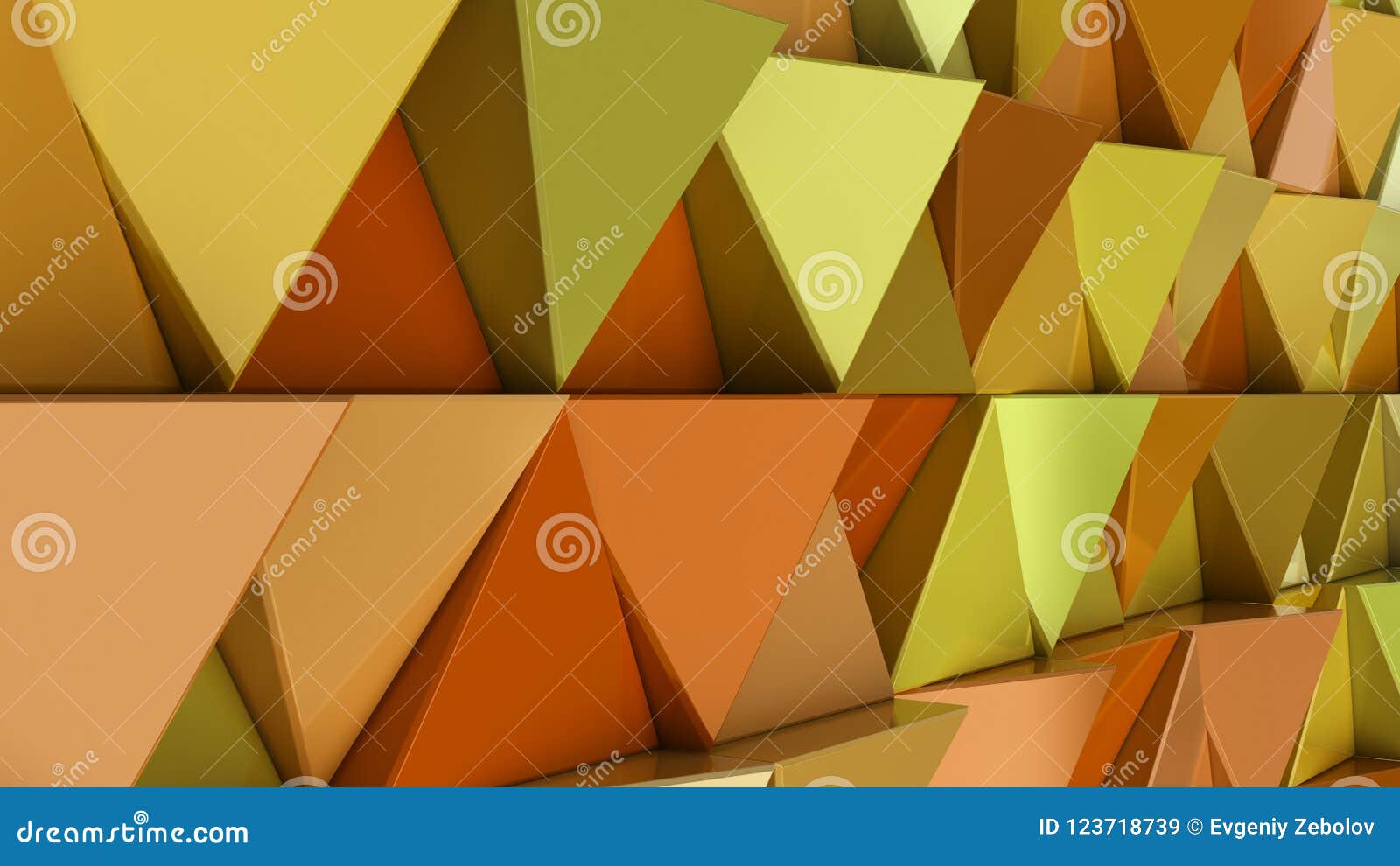 Pattern of Yellow Triangle Prisms Stock Illustration - Illustration of ...