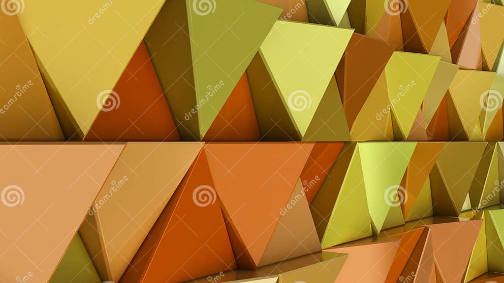 Pattern of Yellow Triangle Prisms Stock Illustration - Illustration of ...