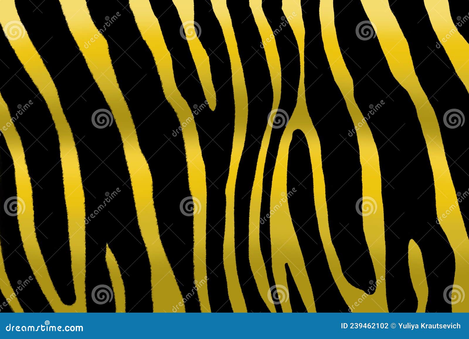 Pattern with Zebra Print. Black Gold Background Stock Illustration ...