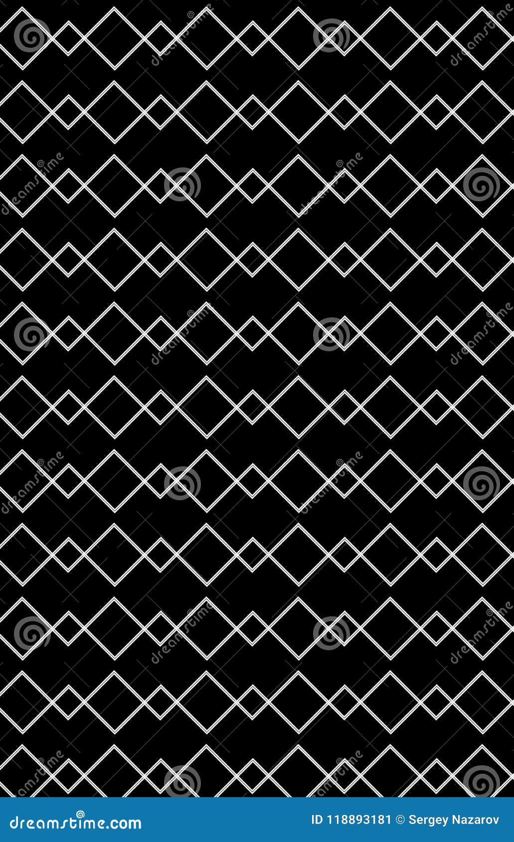 Pattern in Zigzag with Line Black and White Stock Illustration ...
