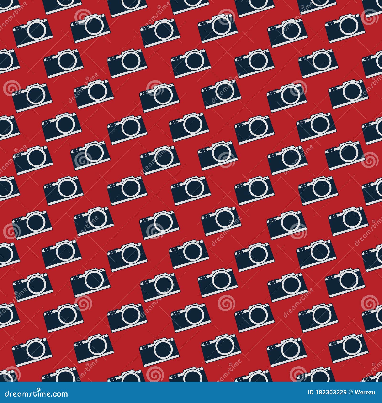 Camera Seamless Pattern Vector Illustration Background Stock Vector ...