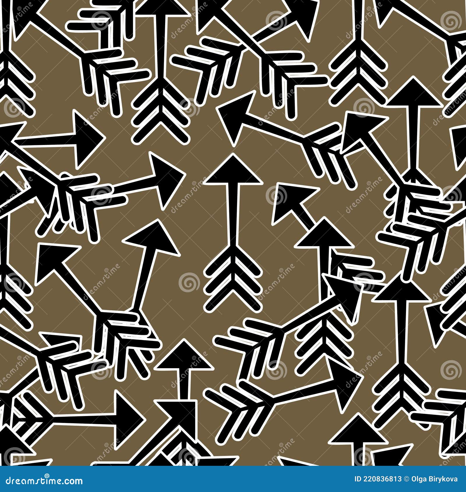 Patterned arrow stock illustration. Illustration of pointer - 220836813