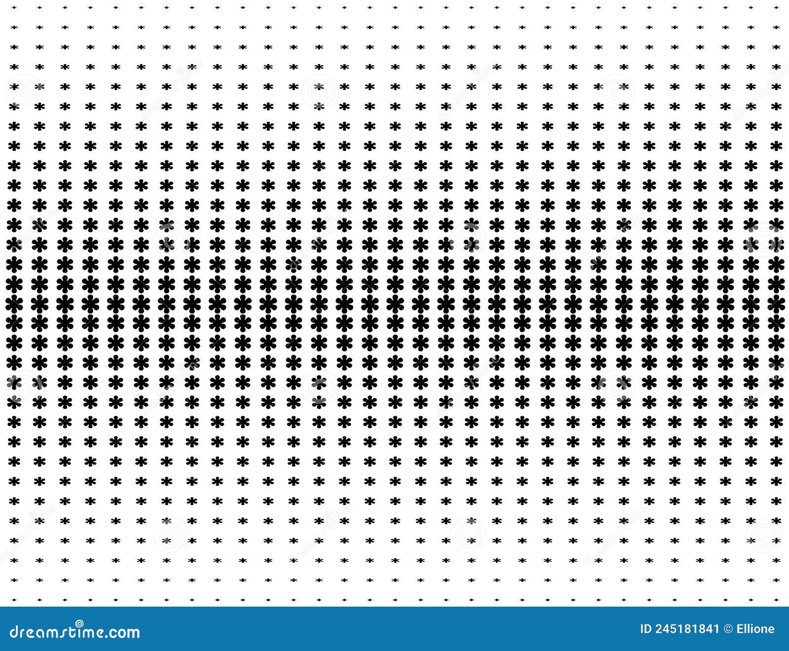 Patterned Background with Halftone Flowers on a White Background. Stock ...