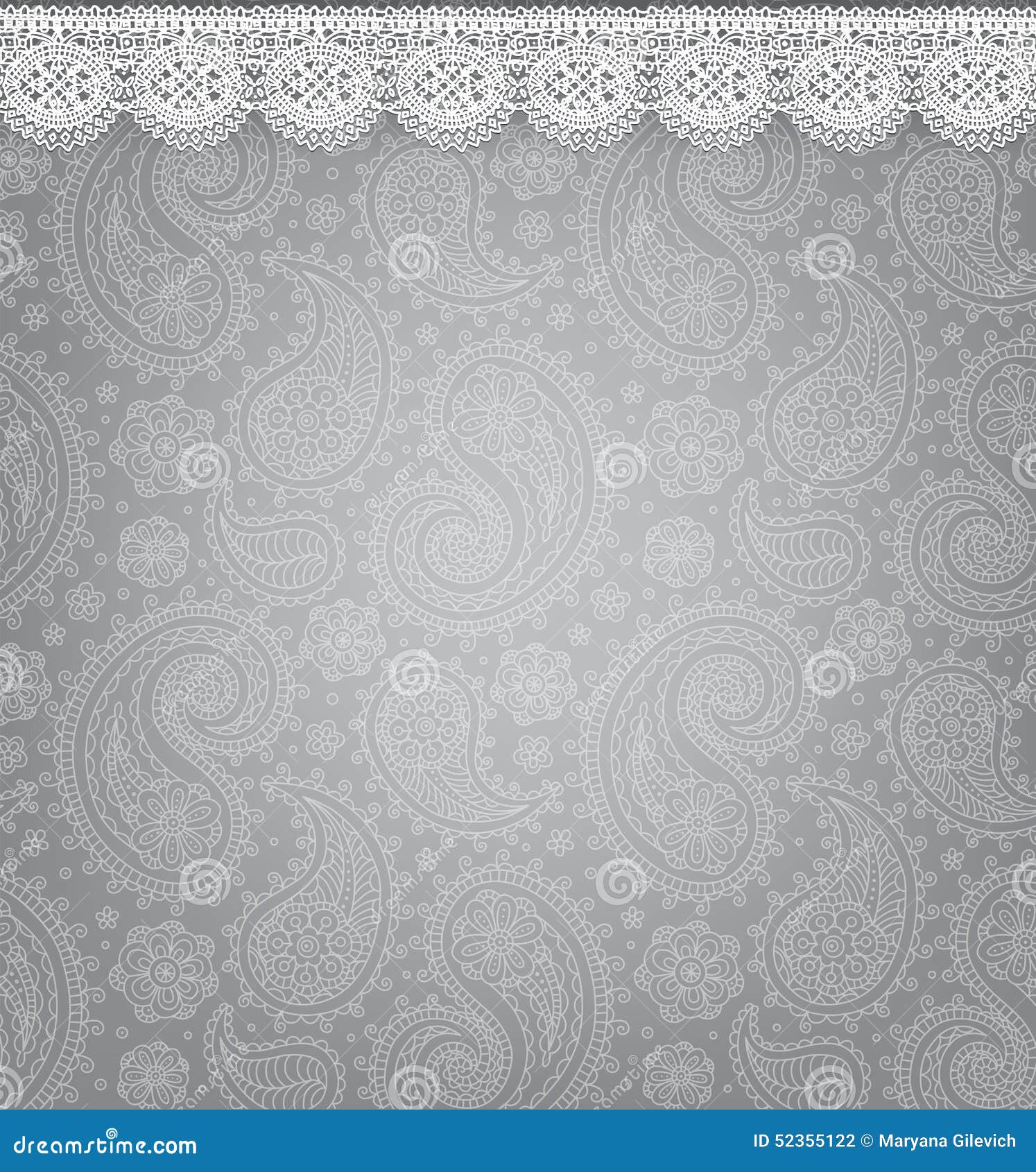 Patterned Background with Lace Stock Vector - Illustration of indian ...