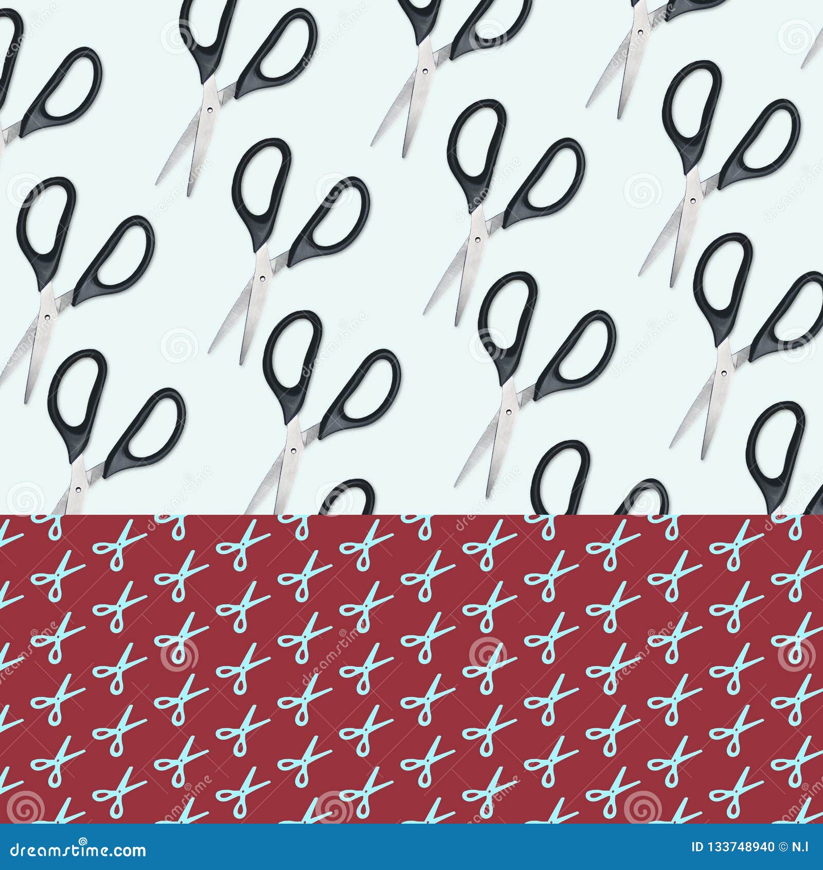 Patterned Background - Scissors Stock Illustration - Illustration of ...
