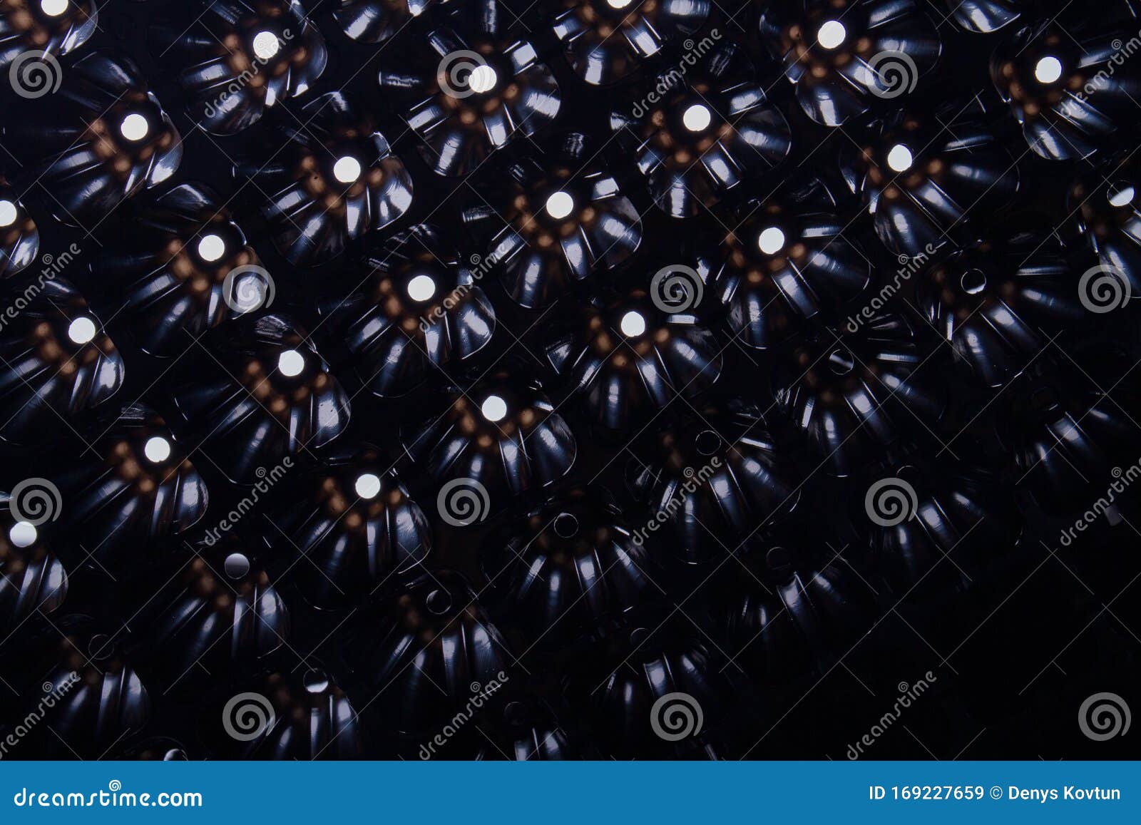 Patterned Black Abstract Background with Lighting Holes. Stock Image ...