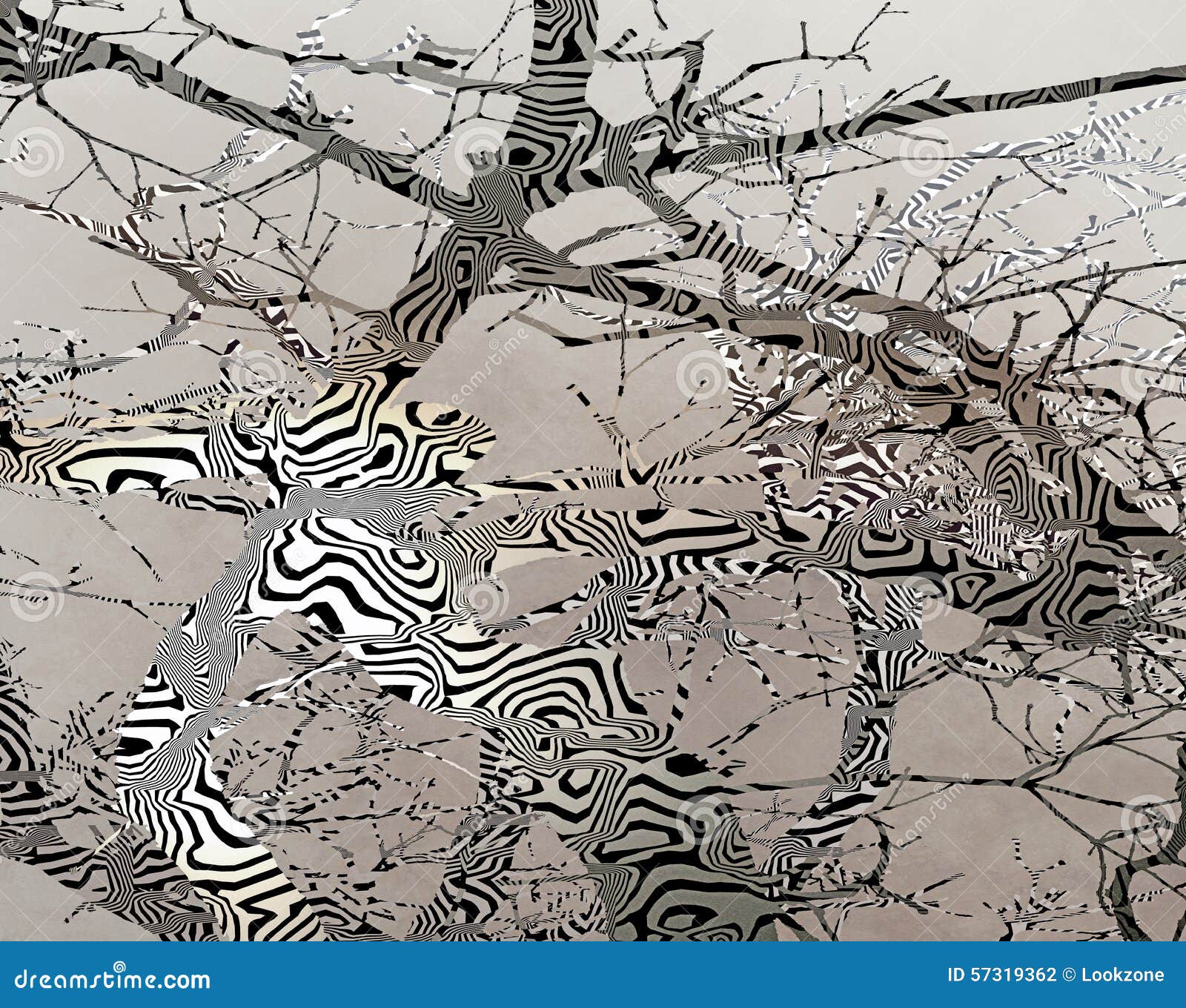 Patterned Bonsai Tree Form. Stock Photo - Image of contemporary, forest ...