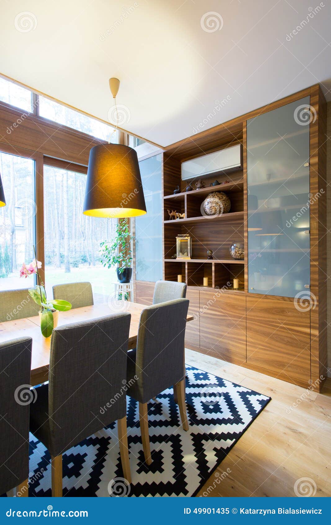 Patterned Carpet in Luxury Interior Stock Image - Image of dwelling ...