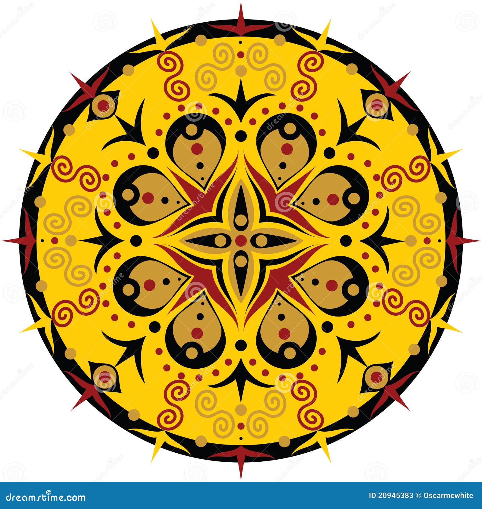 Patterned circle stock vector. Illustration of colored - 20945383