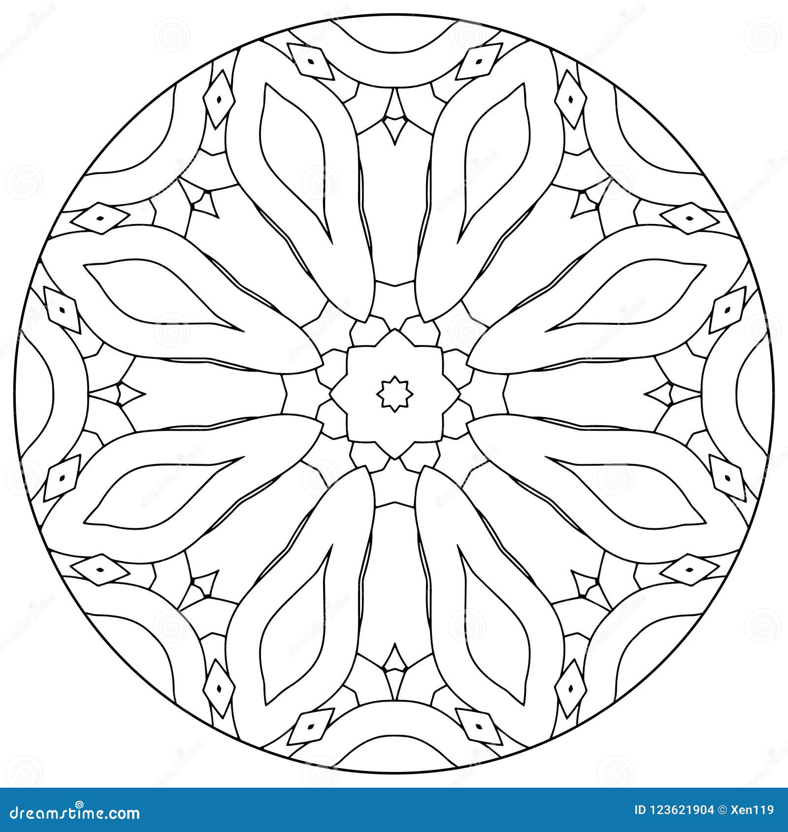 Patterned Circle for Coloring Stock Photo - Illustration of colorful ...