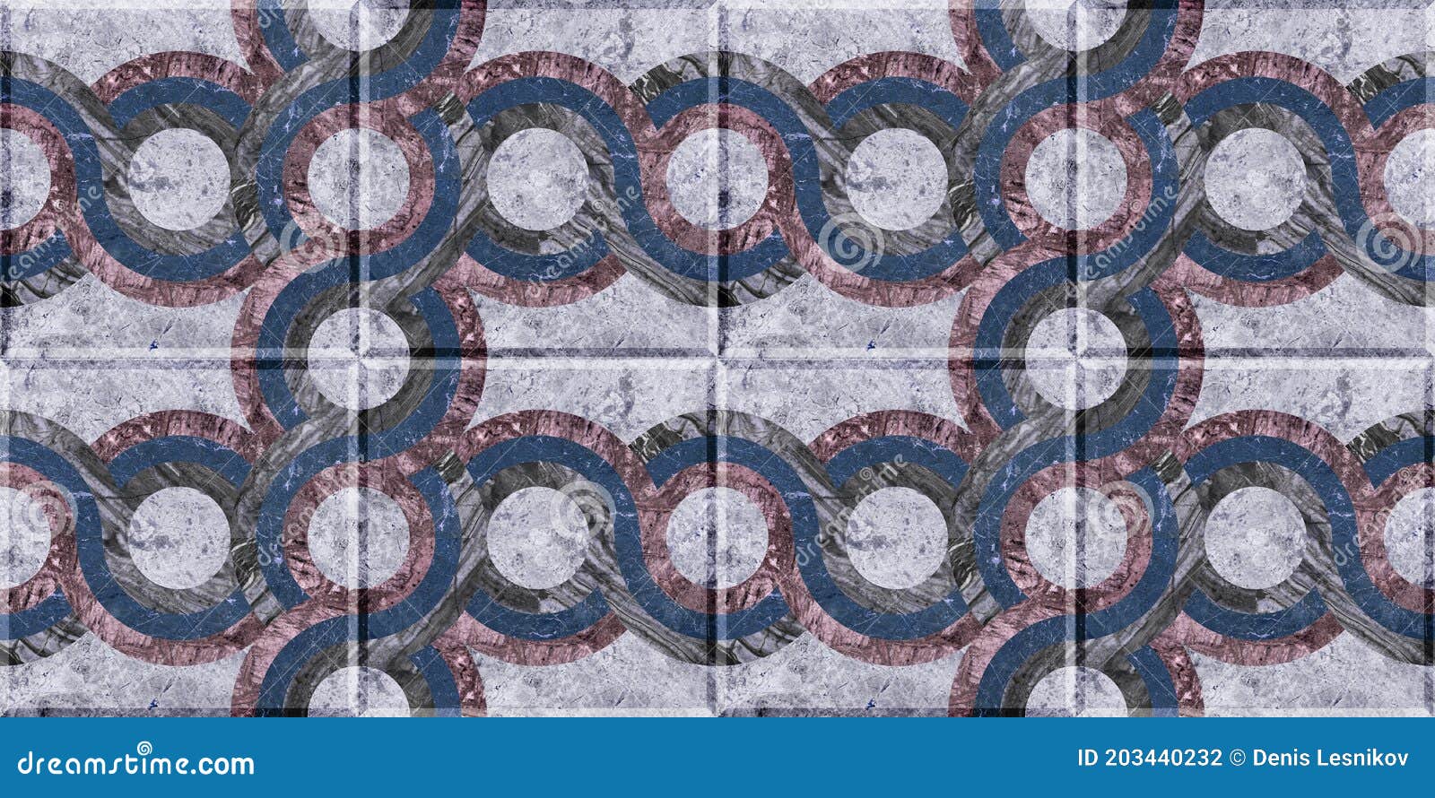 Patterned Colored Natural Marble Tiles. Element for Interior Design ...