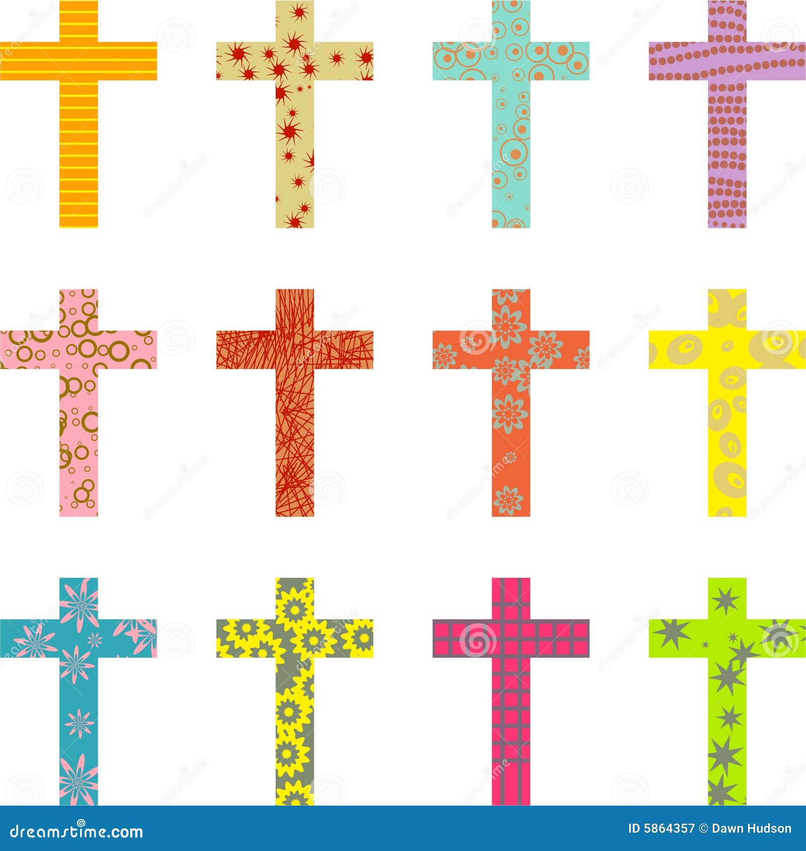 Patterned cross stock illustration. Illustration of isolated - 5864357
