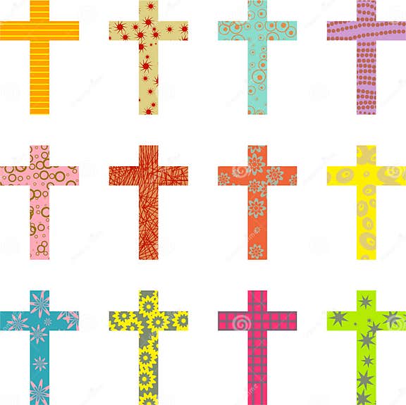 Patterned cross stock illustration. Illustration of isolated - 5864357