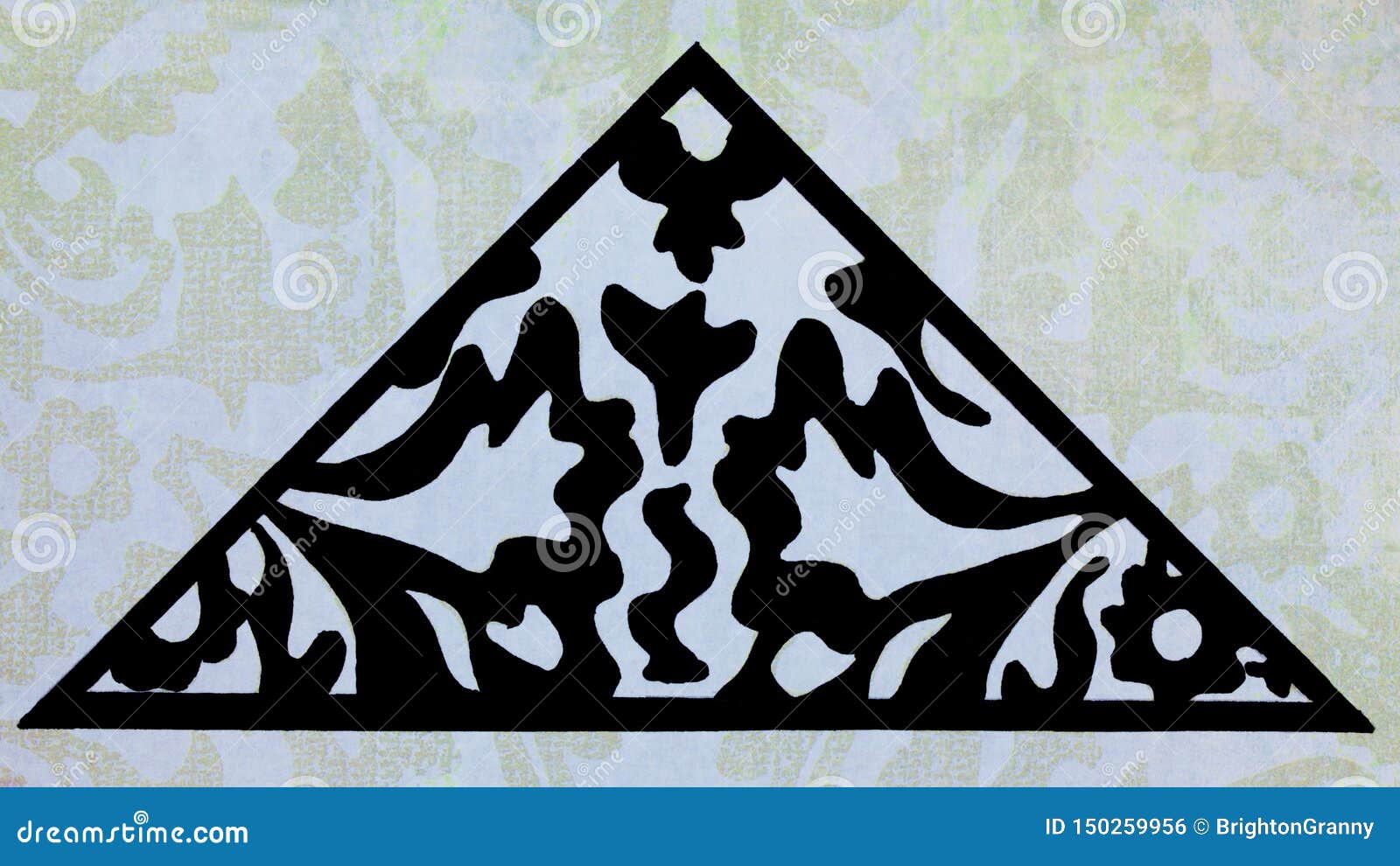 Patterned Drawing of Triangle. Stock Illustration - Illustration of ...