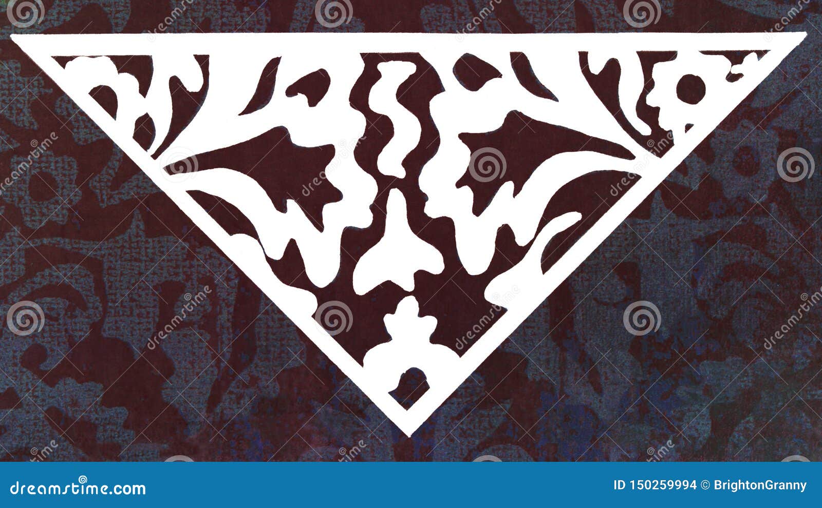 Patterned Drawing of Triangle. Stock Illustration - Illustration of ...