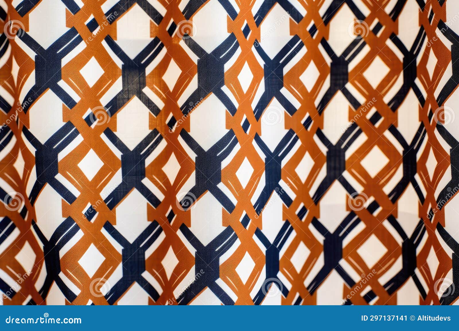 Patterned Fabric with a Close-up of a Trellis Design Stock Image ...
