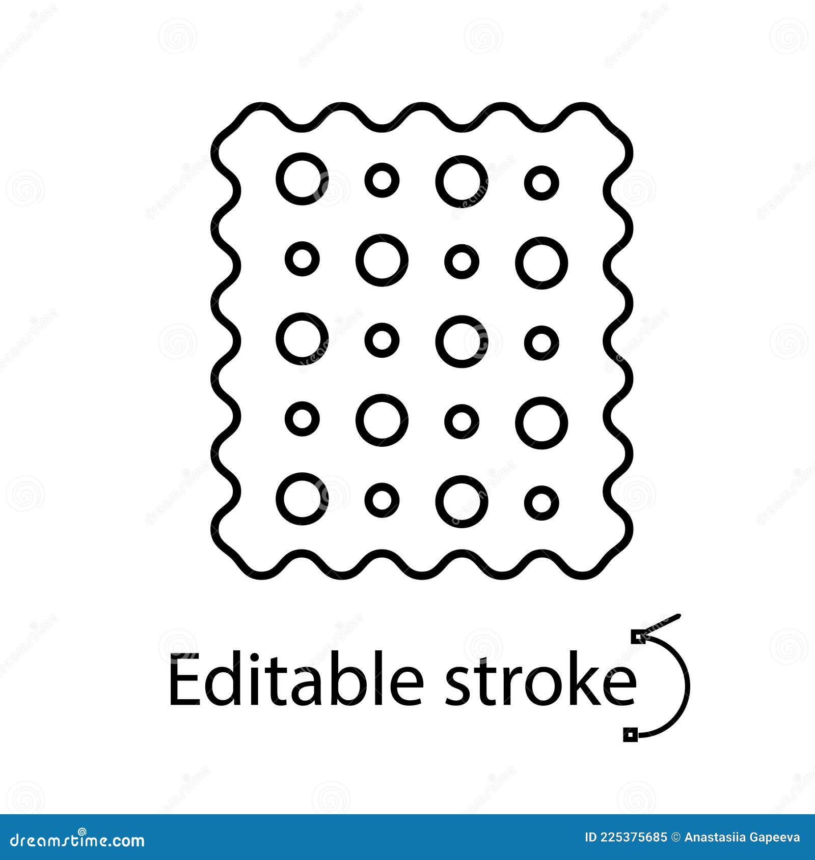 Patterned Fabric Outline Icon. Material Feature Stock Vector ...