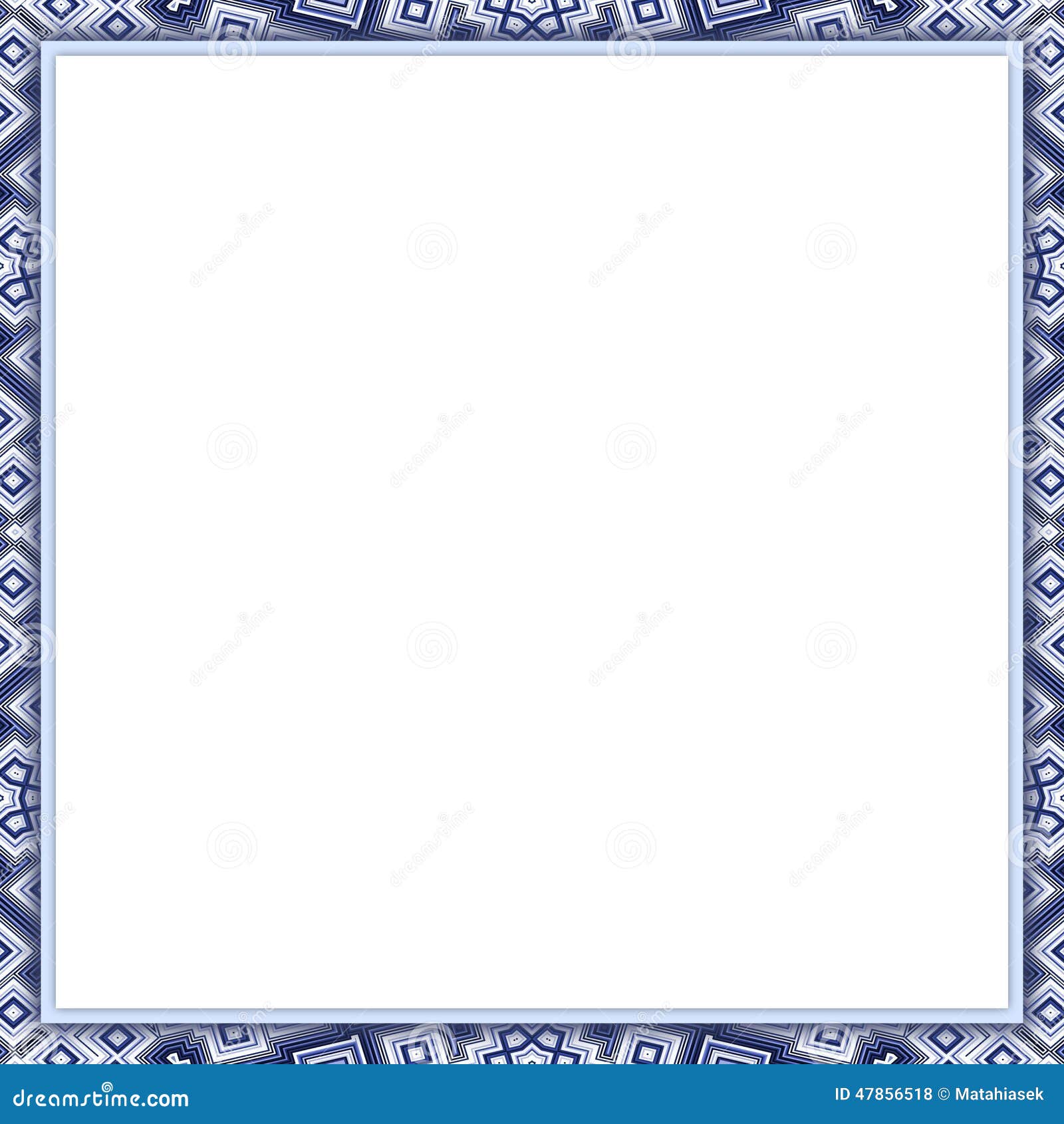 Patterned Frame with Blank Paper - Copy Space Stock Illustration ...