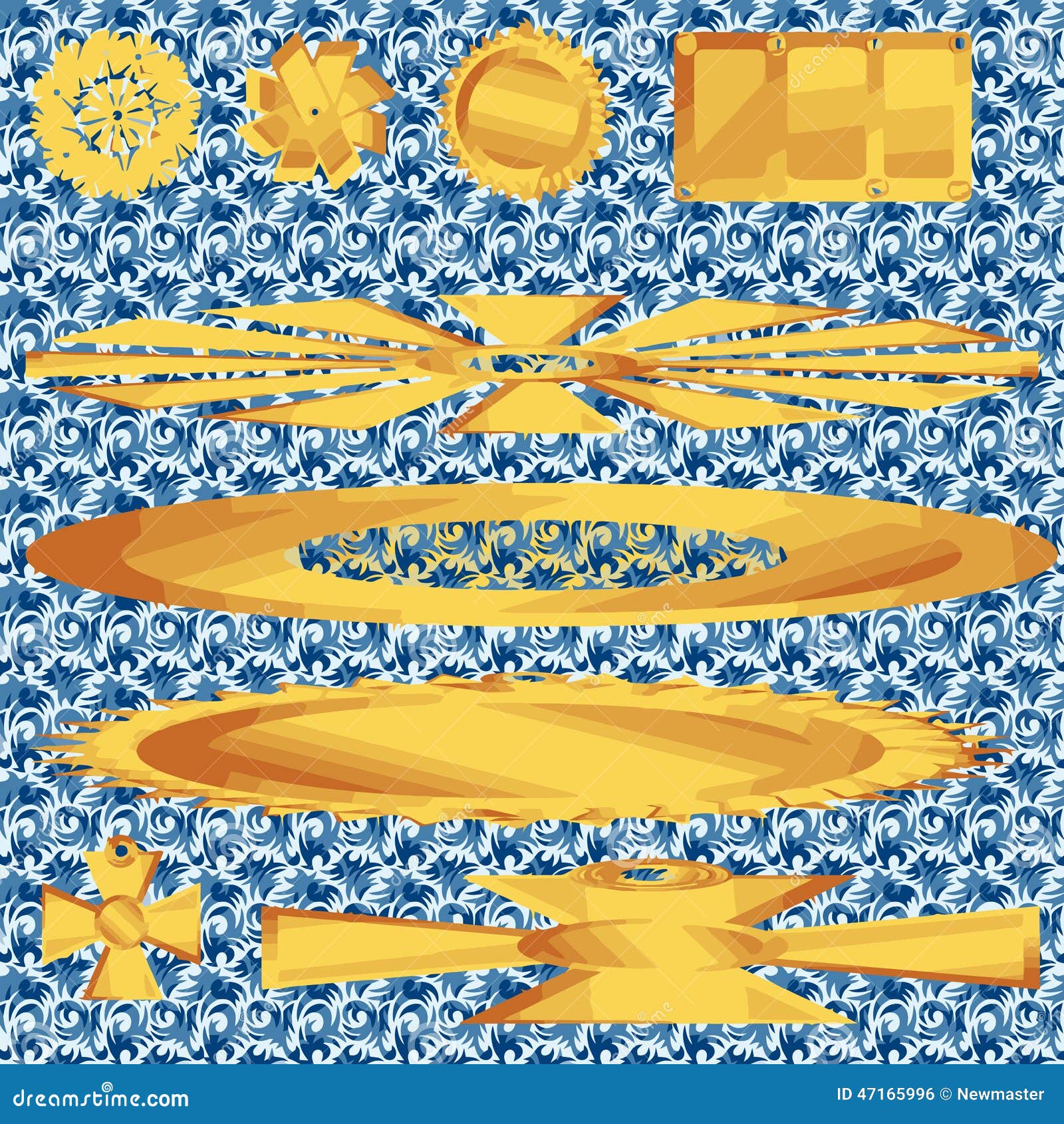 Patterned frame stock vector. Illustration of abstract - 47165996