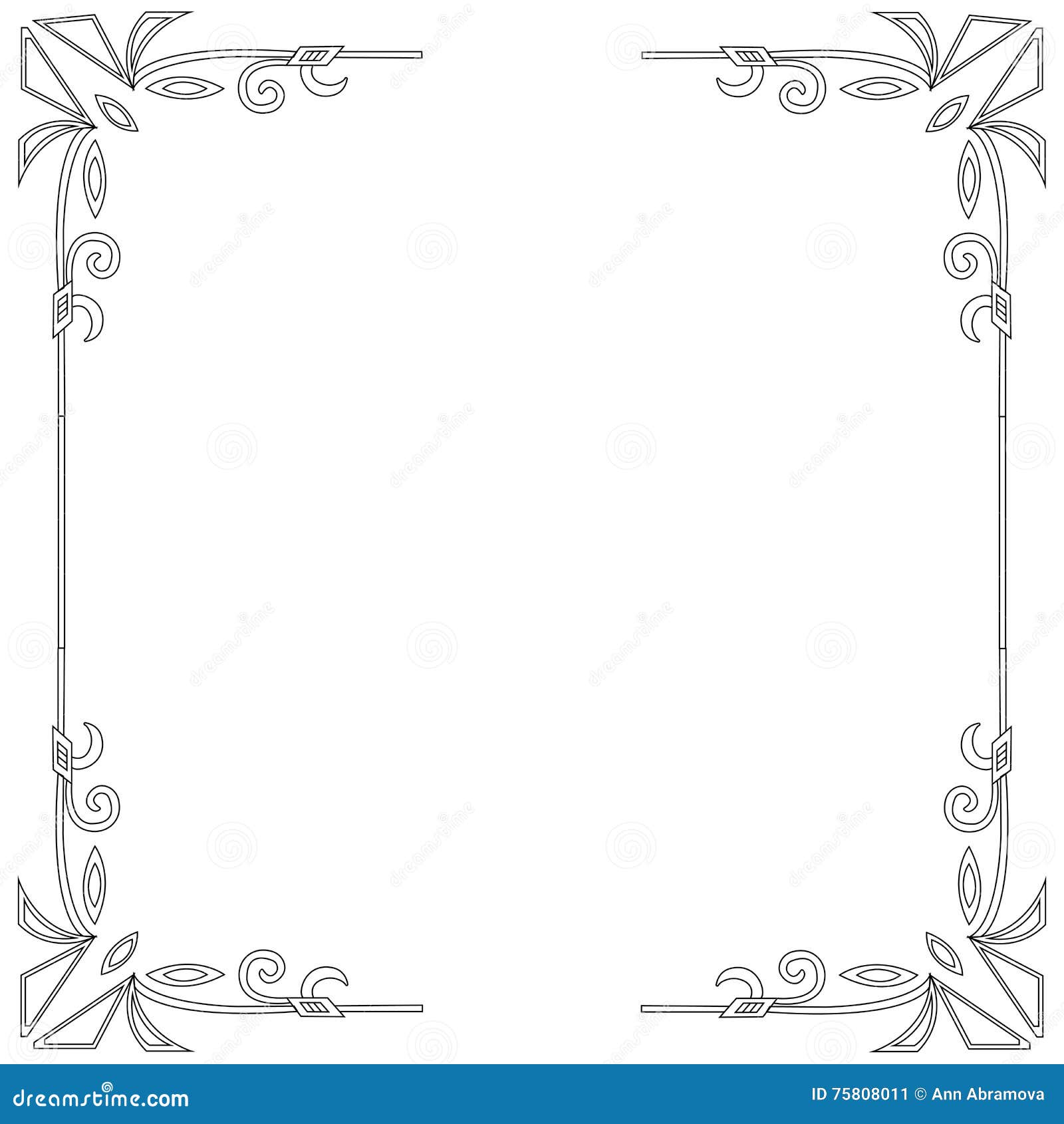 The Patterned Frame for Your Design Stock Vector - Illustration of ...