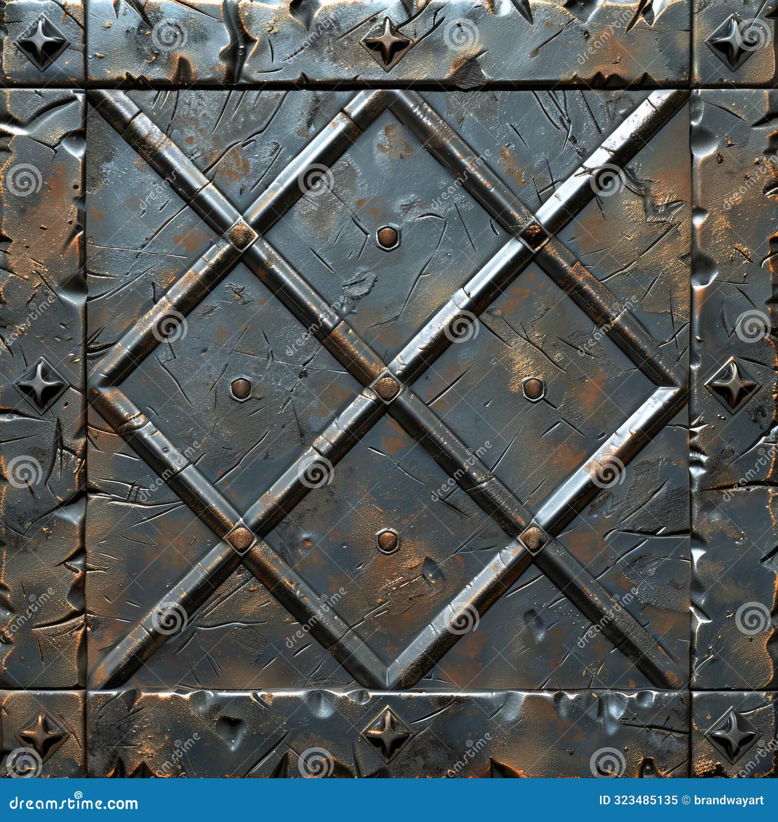 Patterned Metal Plate stock illustration. Illustration of intricate ...