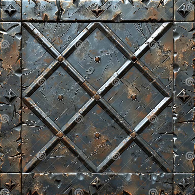 Patterned Metal Plate stock illustration. Illustration of intricate ...