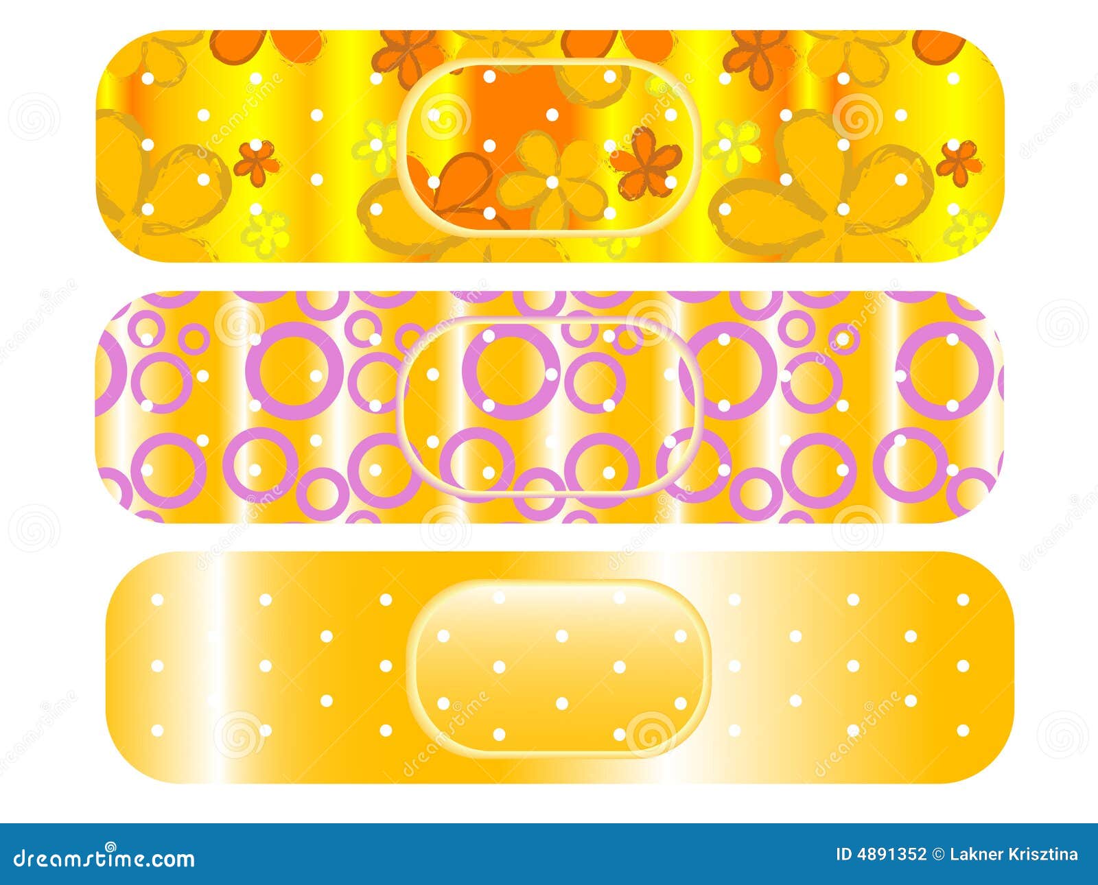 Patterned plasters stock illustration. Illustration of damage - 4891352