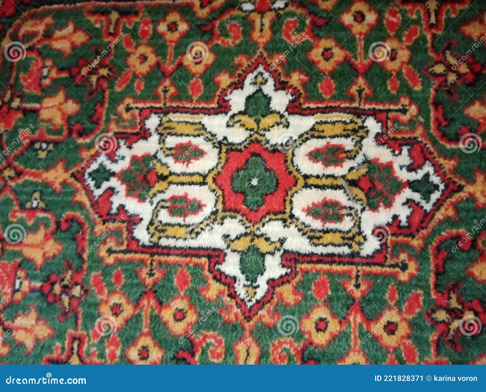 Patterned Russian Wall Mounted Beautiful Carpet Stock Image - Image of ...