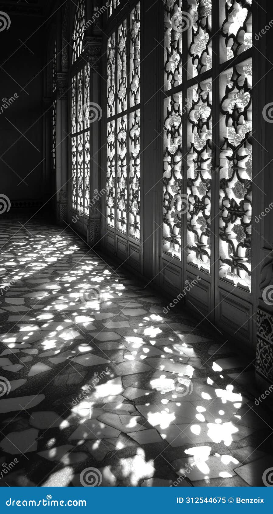 Patterned Shadows Cast by a Window Stock Image - Image of design ...